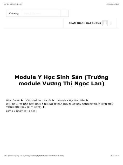Module Y H Csinhs N (TR NG NG TH NG C Lan) : Catalog | PDF