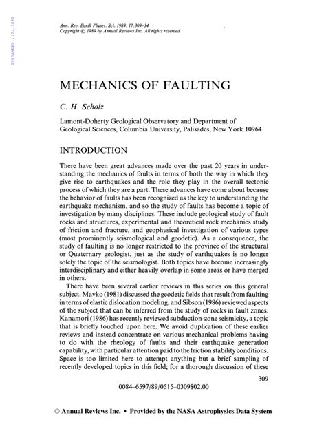 PDF Mechanics Of Faulting