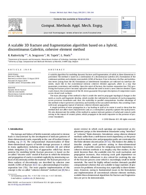 Pdf Dynamic Brittle Fracture Cohesive Zone Models Discontinuous Galerkin Methods Parallel