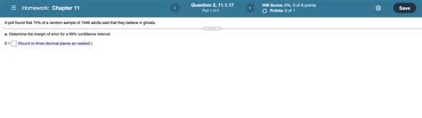 Solved Homework Chapter 11 Question 2 11 1 17 Part 1 Of