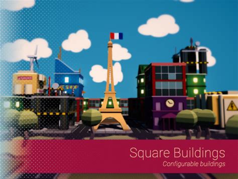 Square Buildings 3d Urban Unity Asset Store
