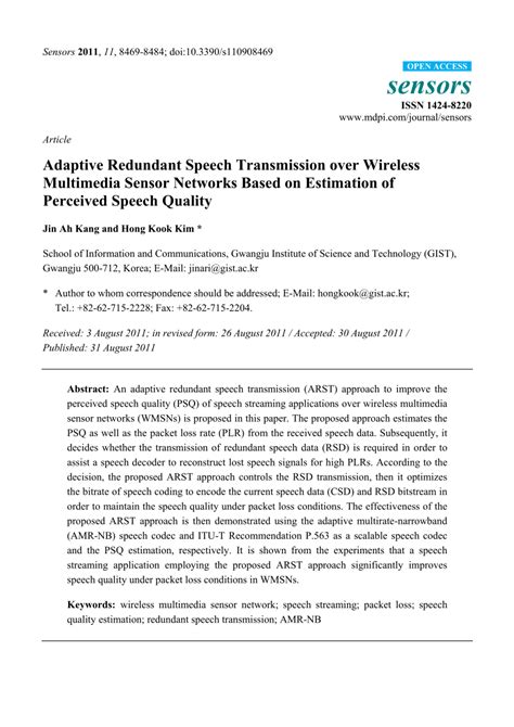 Pdf Adaptive Redundant Speech Transmission Over Wireless Multimedia