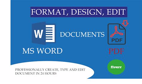Professionally Edit Design And Format Microsoft Word Document By Hamzasyed Fiverr
