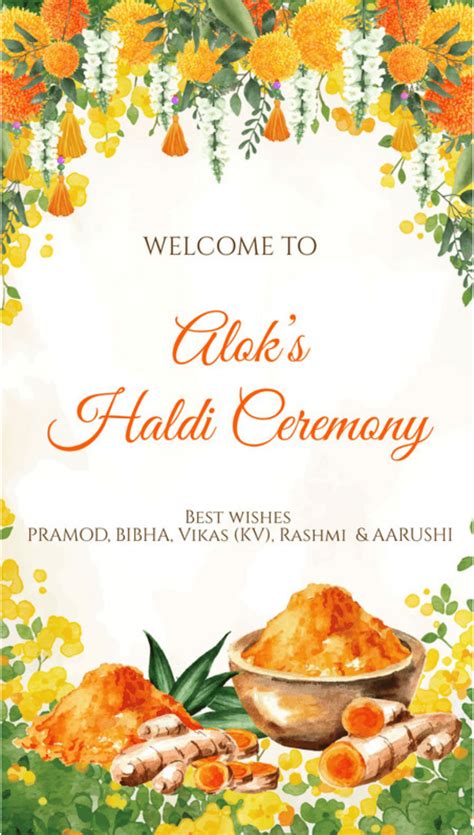 Haldi Ceremony Poster Design Idea Artofit