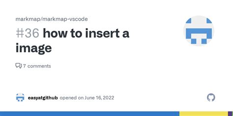 How To Insert A Image · Issue 36 · Markmap Markmap Vscode · Github