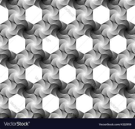 Design Seamless Monochrome Hexagonal Pattern Vector Image