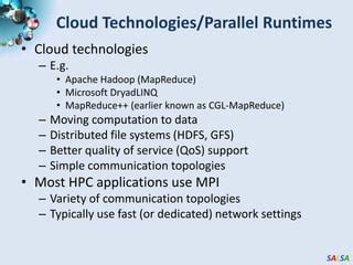 High Performance Parallel Computing With Clouds And Cloud Technologies PPTX Cloud Computing