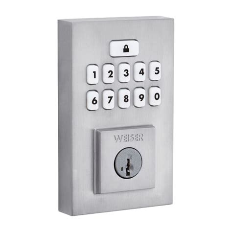 Smartcode Contemporary Keypad Electronic Lock Satin Chrome From