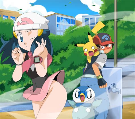 Pikachu Dawn Ash Ketchum And Piplup Pokemon And 1 More Drawn By
