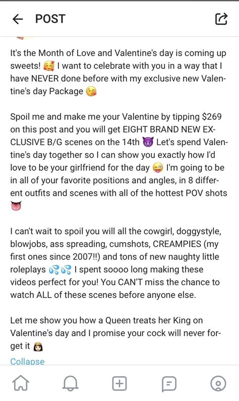 Here Is Her Post About The Exclusive B G Scenes She Is Selling Scrolller