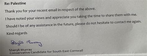 Conservative V Green Response To My Question On Palestine Rpalestine