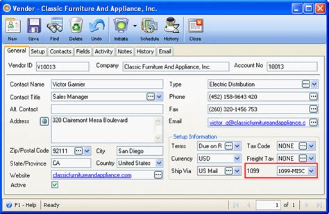 Purchases How To Enter Vendor 1099 Balances