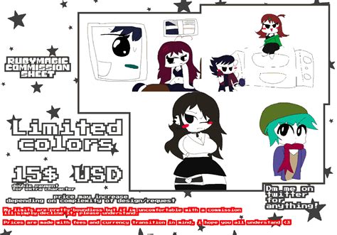 Hentai Char Mugen On Twitter RT MysticalGarnet Commissions Are Open The Prices Are