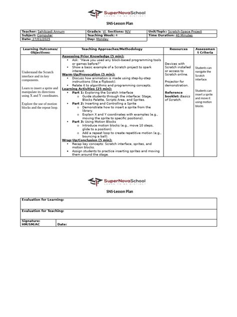 Class 6 Week 4 Pdf Scratch Programming Language Educational