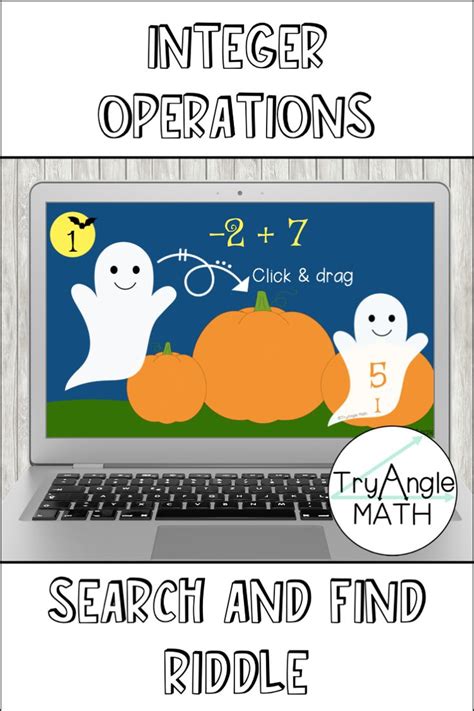 integer operations halloween drag and discover riddle integer