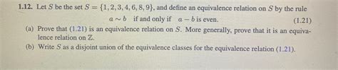 Solved 112 ﻿let S ﻿be The Set S 1234689 ﻿and