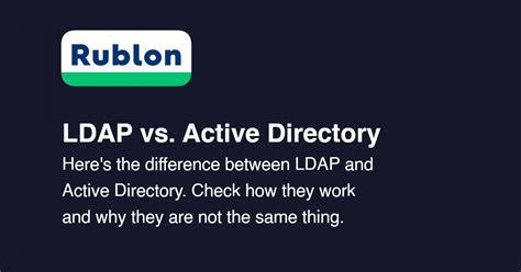 Ldap Vs Active Directory Whats The Difference Rublon