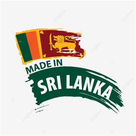 White Background Sri Lanka Flag Vectorized Illustration Global Politics