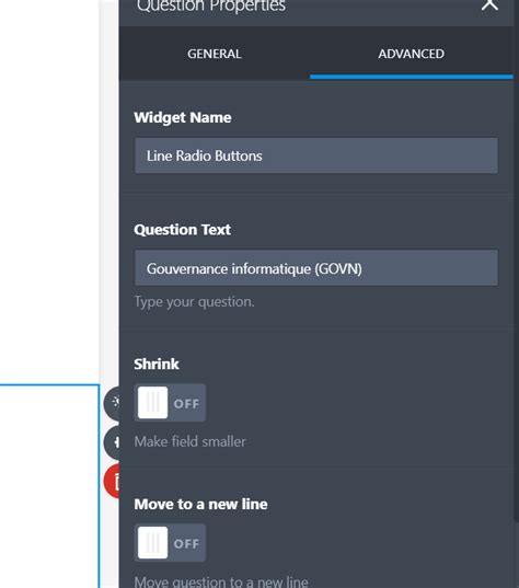 Line Radio Button Widget Cannot Edit Hover Text