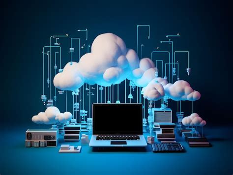 Premium Photo Cloud Data Storage Database Cloud Computing Concept And Idea