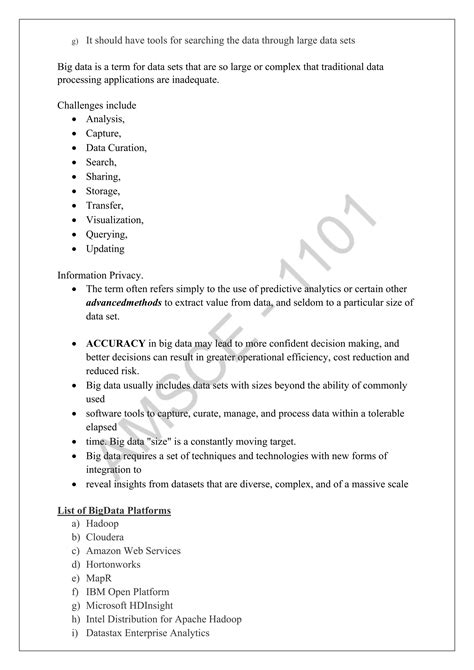 Big Data Analytics Unit I CCS Syllabus PDF