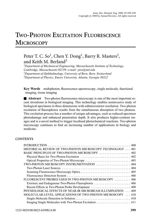 two photon excitation fluorescence microscopy docslib