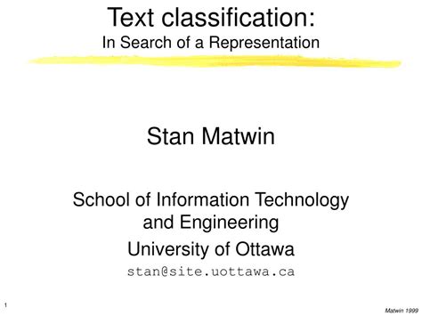 Ppt Text Classification In Search Of A Representation Powerpoint