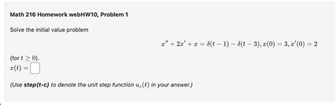 Solved Math Homework WebHW Problem Solve The Chegg