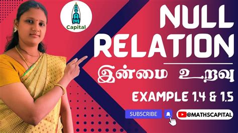 Tn 10th Class Maths 1st Chapter Relations And Functions Null Relation Example Sums 14 And 15