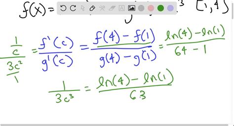 SOLVED Apply The Extended Mean Value Theorem To The Functions F And G On The Given Interval