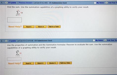 Solved Find The Sum Use The Summation Capabilities Of A