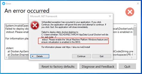 Please Enable The Virtual Machine Platform Windows Feature And Ensure