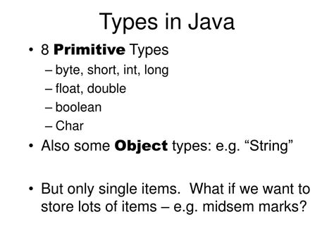 Ppt Types In Java Powerpoint Presentation Free Download Id 5491327