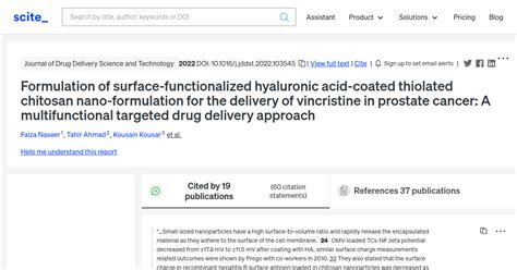 Formulation Of Surface Functionalized Hyaluronic Acid Coated Thiolated Chitosan Nano Formulation