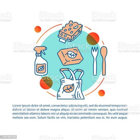 제로 폐기물 기사 페이지 벡터 템플릿 브로셔 잡지 선형 아이콘과 텍스트 상자소책자 디자인 요소 폐기물 관리 인쇄 디자인 텍스트