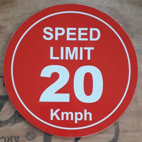 Red Base Stainless Steel Speed Limit Sign Board For Advertisement
