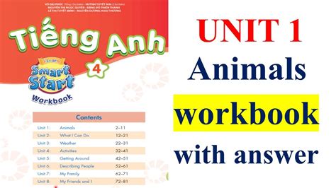 Tiếng Anh 4 moi, i learn smart start, Unit 1, Animals, (Workbook) | Luyện nghe tiếng Anh - YouTube
