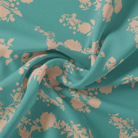 Rama Base Floral Flower Digital Printed Fabric Muslin डिजिटल प्रिंट