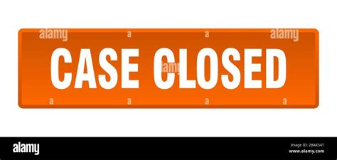 case closed button case closed square orange push button stock vector