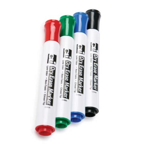 Charles Leonard Barrel Style Dry Erase Markers Assorted Colors Chisel