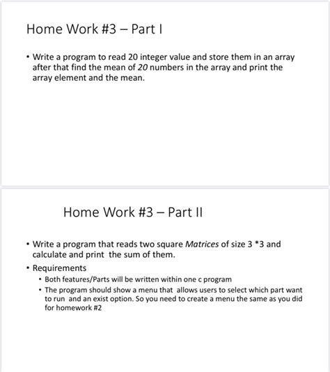 Solved Home Work 3 Part I • Write A Program To Read 20