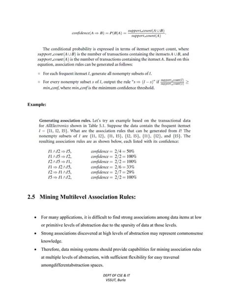 Data Mining And Data Warehousing Lecture Notes Pdf