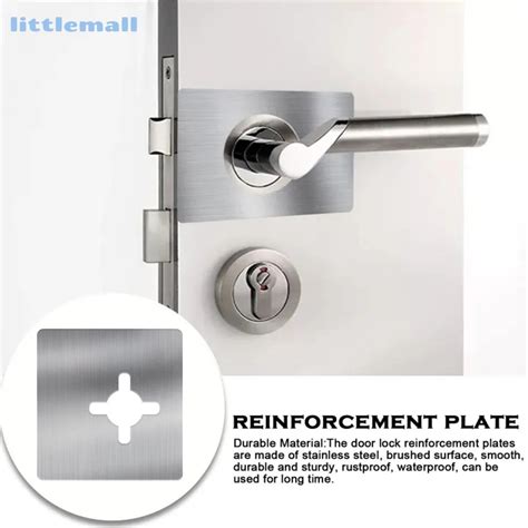 Llma คุณภาพสูง 2 ชิ้นแผ่นซ่อมสแตนเลส Deadbolt ลูกบิดประตูล็อควงกลมฮาร์ดแวร์บ้าน Shopee Thailand