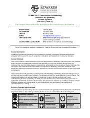 Syllabus Comm 204 W01 Remote 2021 2022 T1 Course Blair Pdf COMM 204 3 Introduction To