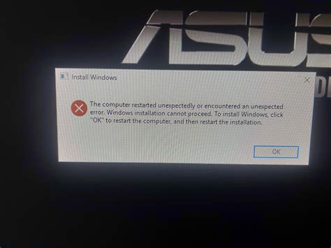 Installing Windows 10 And Keep Getting This Error Even After I Hit Ok R Pcmasterrace