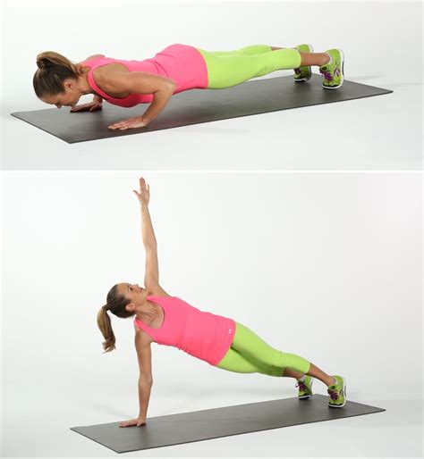 Push Up And Rotate Best Bodyweight Arm Exercises Popsugar Fitness