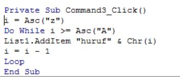 Fauzan Daffa M Looping Dan Membuat Listbox Command Button Di Visual Basic