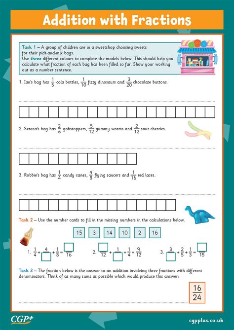Problems With Adding Fractions Within 1 Foundation Year 5 Cgp Plus