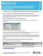 Conducting Cambridge AS A Level Computer Science Practical Course Hero