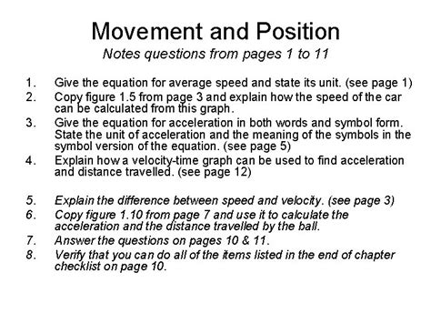 Edexcel Igcse Physics 1 1 Movement And Position